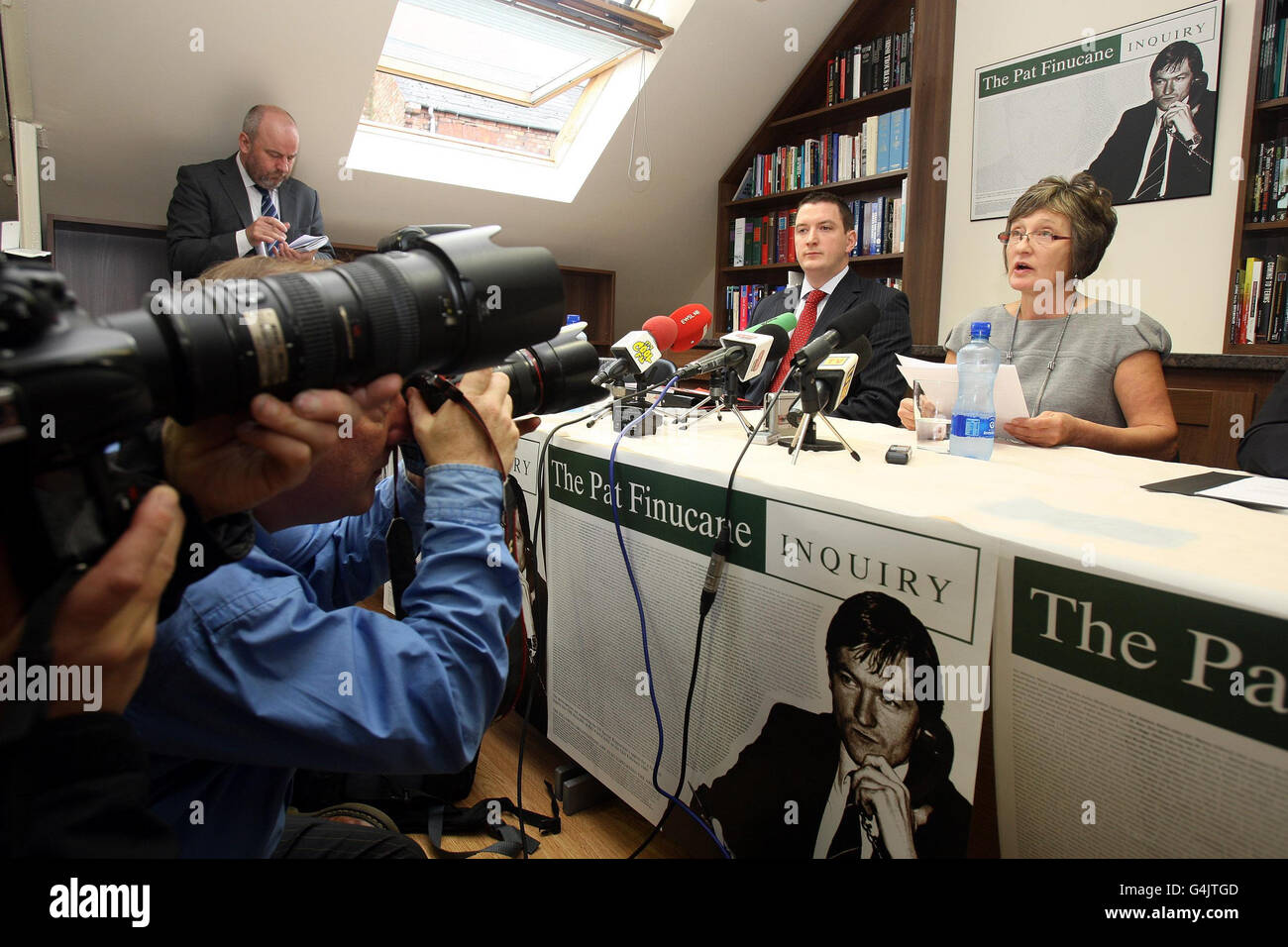 The widow of Pat Finucane, Geraldine Finucane and her son John, speak ...