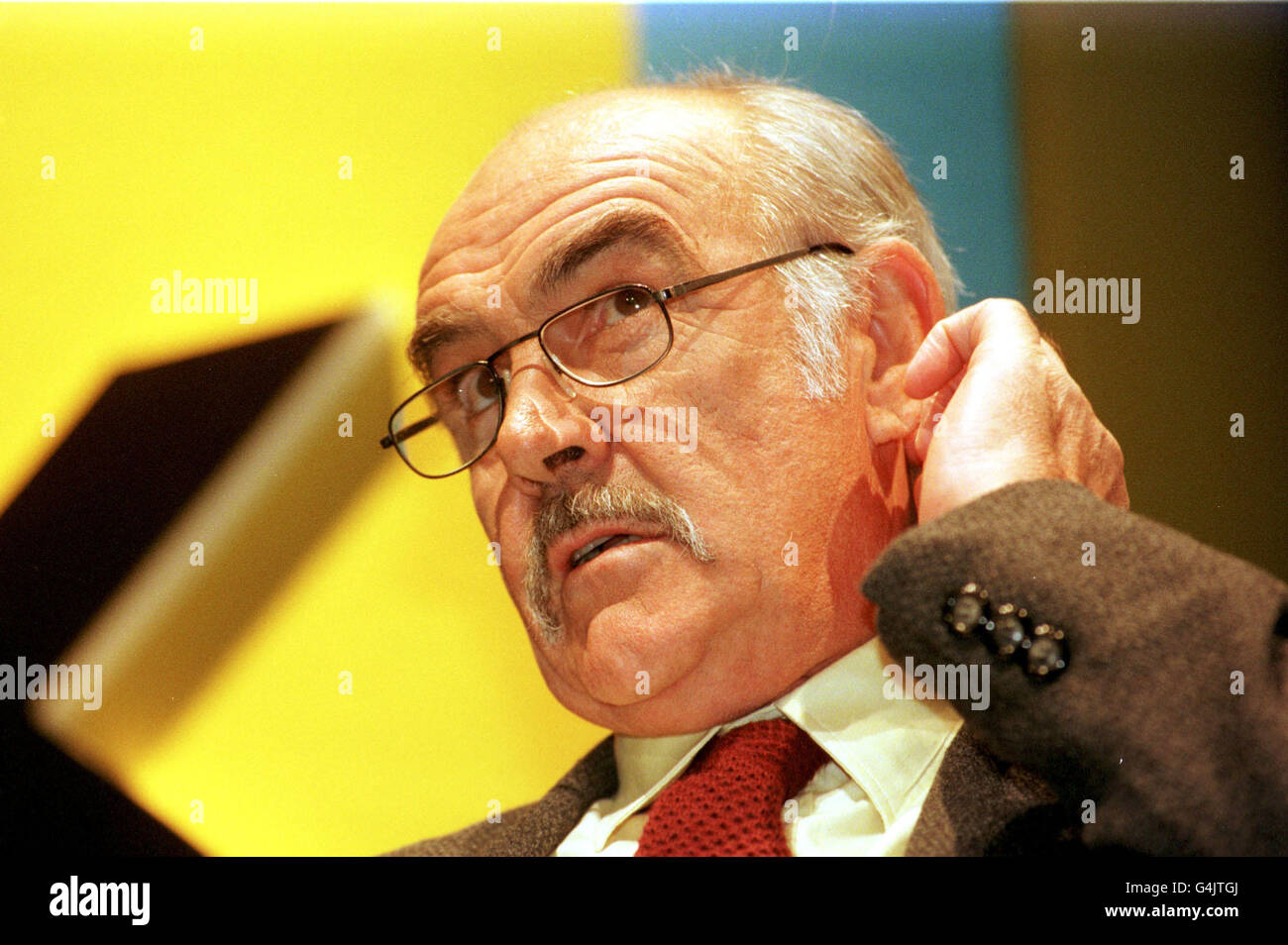 Actor Sean Connery during a speech, adding his support to the Scottish ...