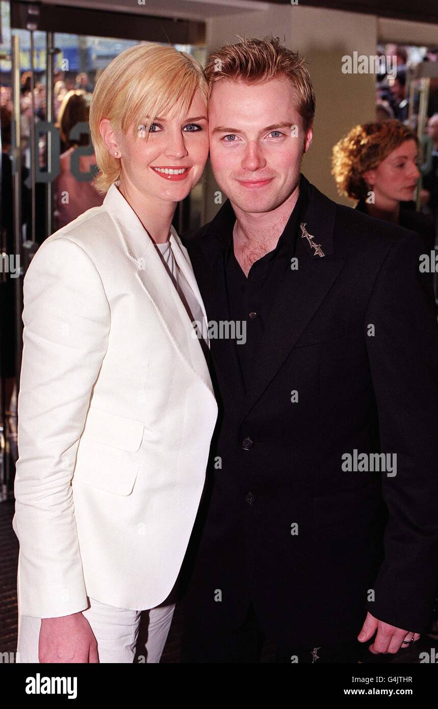 Ronan Keating lead singer from Boyzone with his wife Yvonne, attending ...