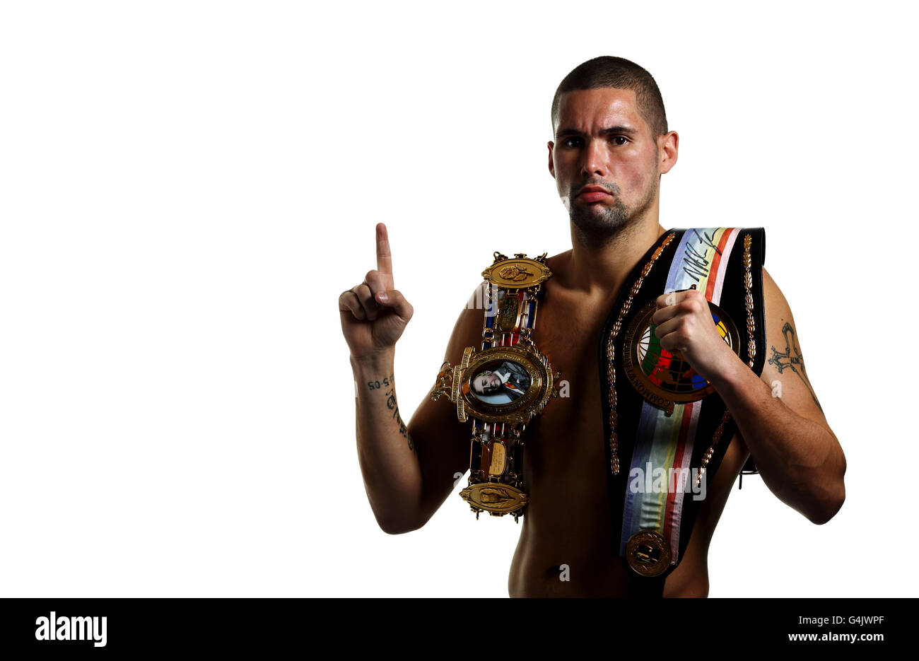 Boxer Tony Bellew poses for a photograph after the launch of the new ...