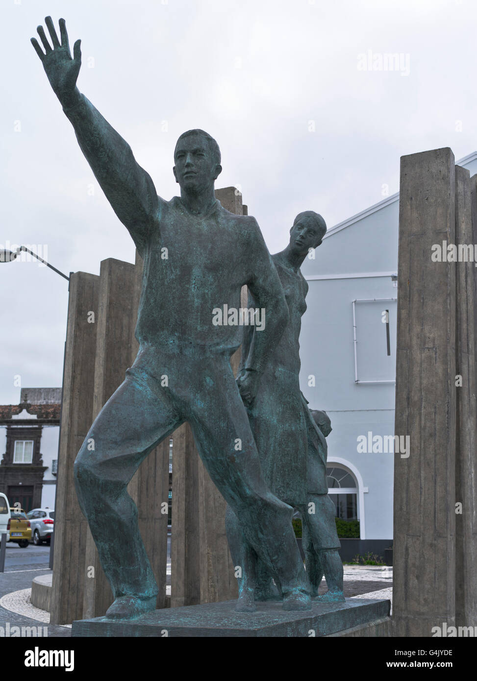 dh Ponta Delgada SAO MIGUEL ISLAND AZORES Monument to immigration ...