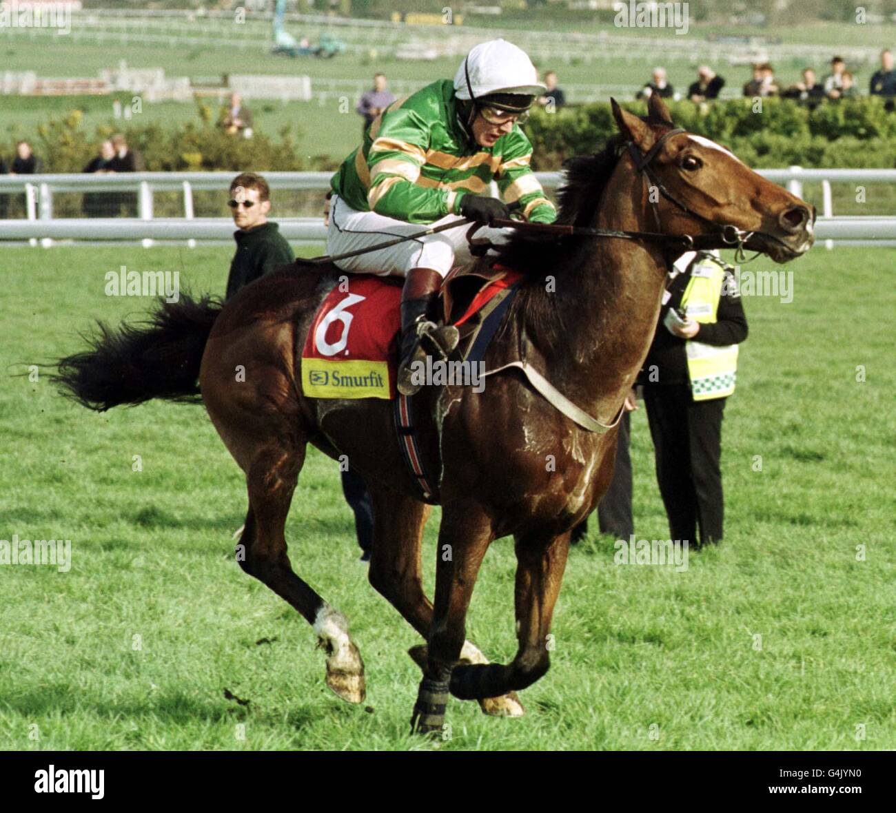 Swan & Istabraq run to victory. Istabraq, ridden by Charlie Swan, on ...
