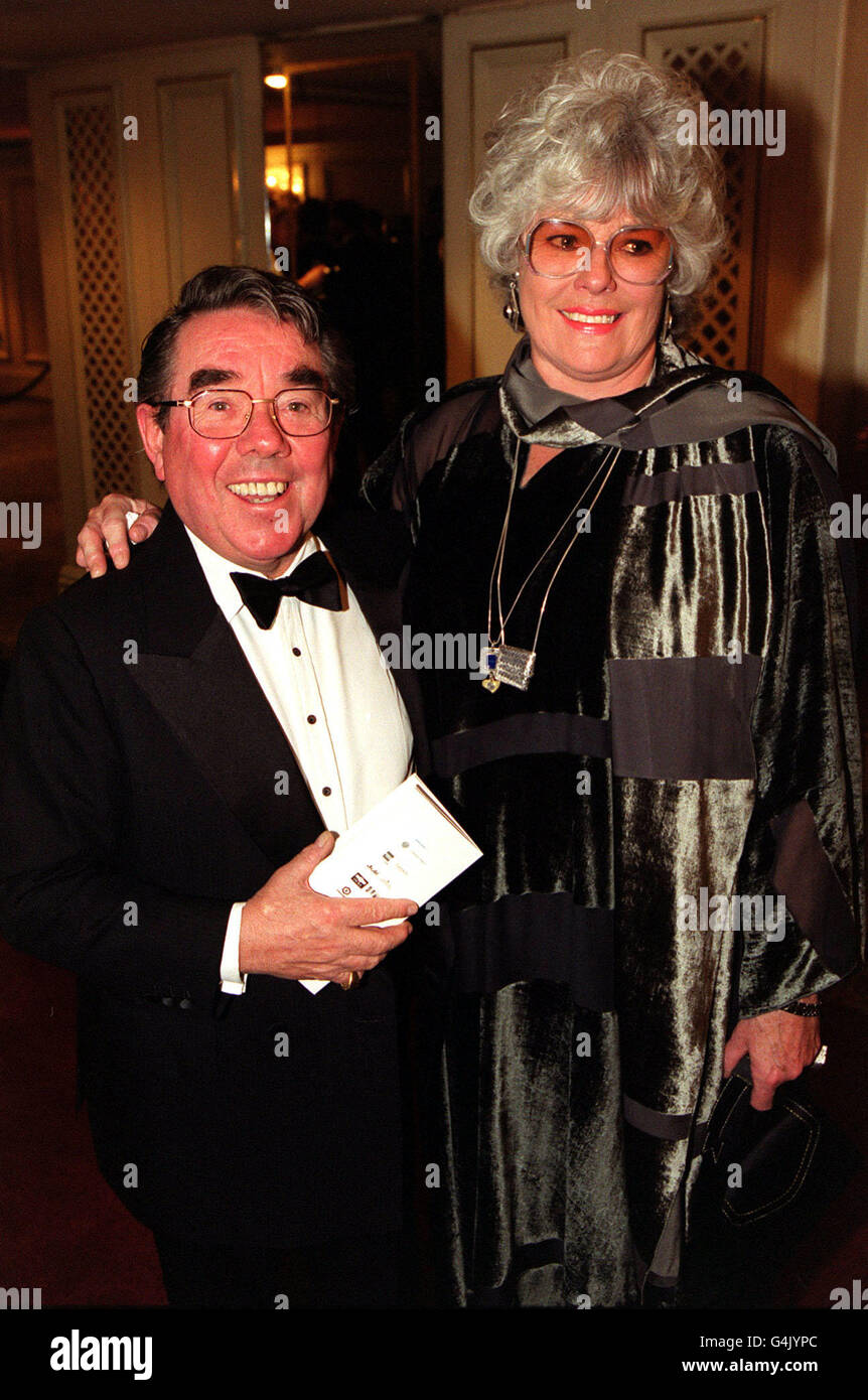 Comedian Ronnie Corbett with his wife Anne at the Grosvenor House Hotel ...