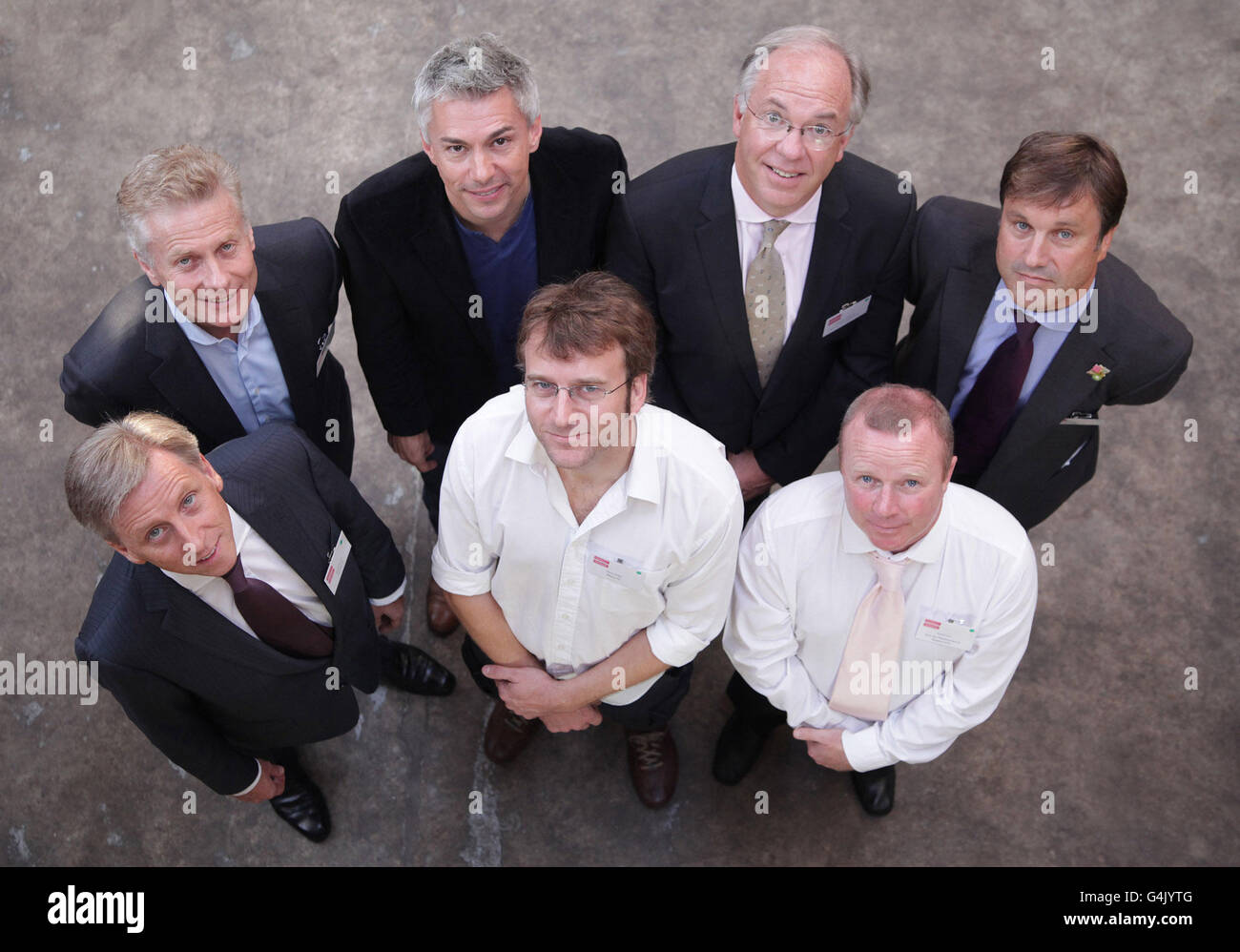 (Back row left to right) Paul Deighton CEO LOCOG, Jonathan Edwards ...
