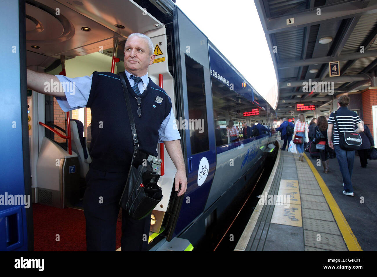 New trains in Belfast Stock Photo - Alamy