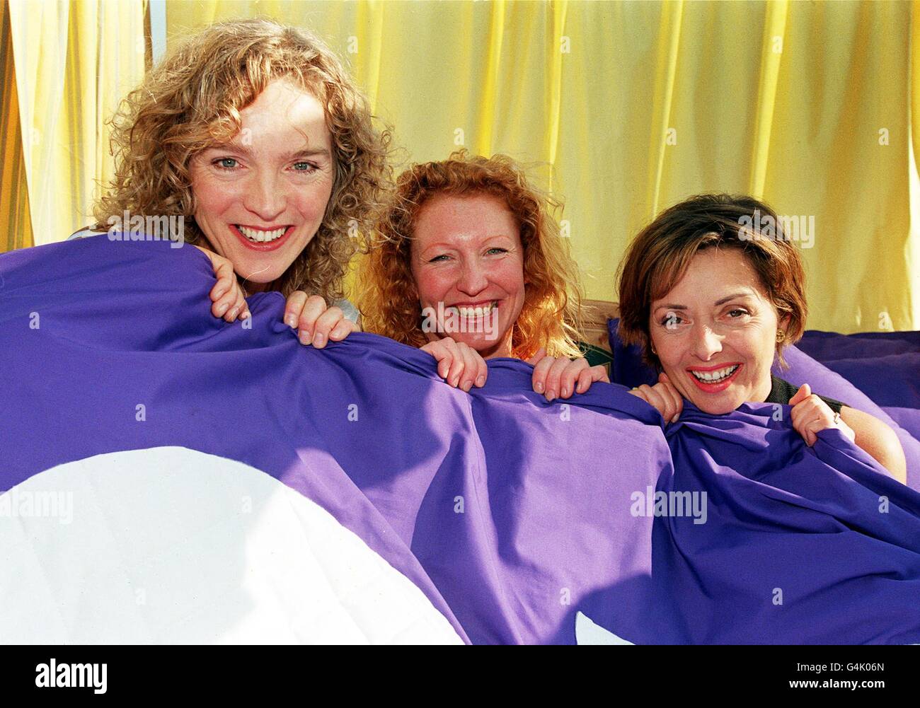TV presenters Tessa Shaw (L), Charlie Dimmock (centre) and Carol ...