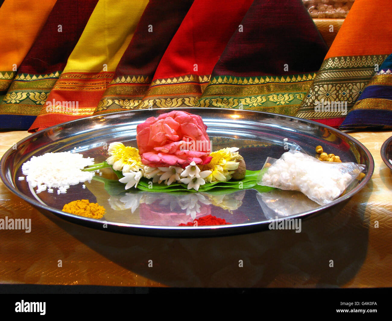 Hindu ritual items Stock Photo - Alamy