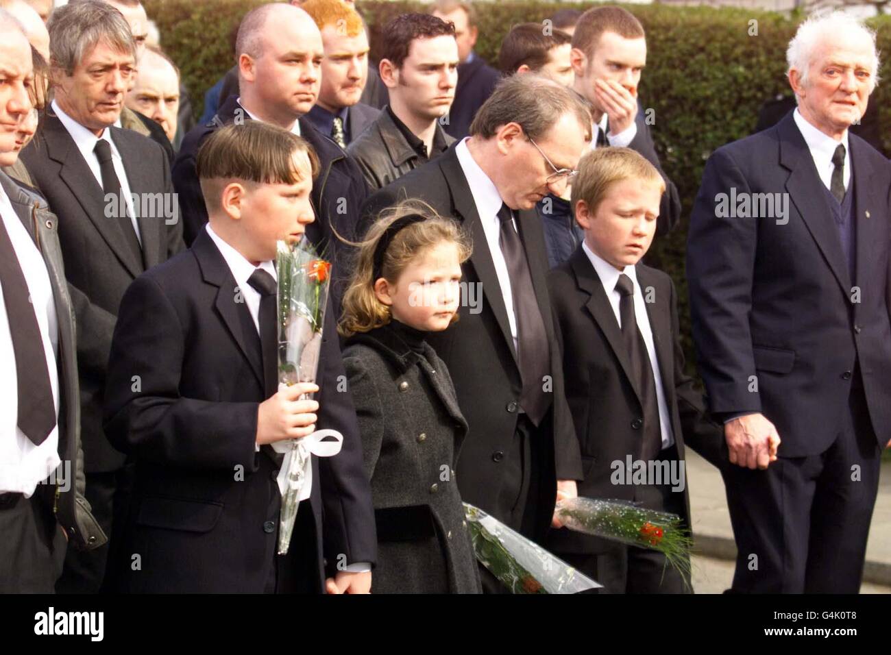 During the funeral of solicitor rosemary nelson in lurgan hi-res stock ...