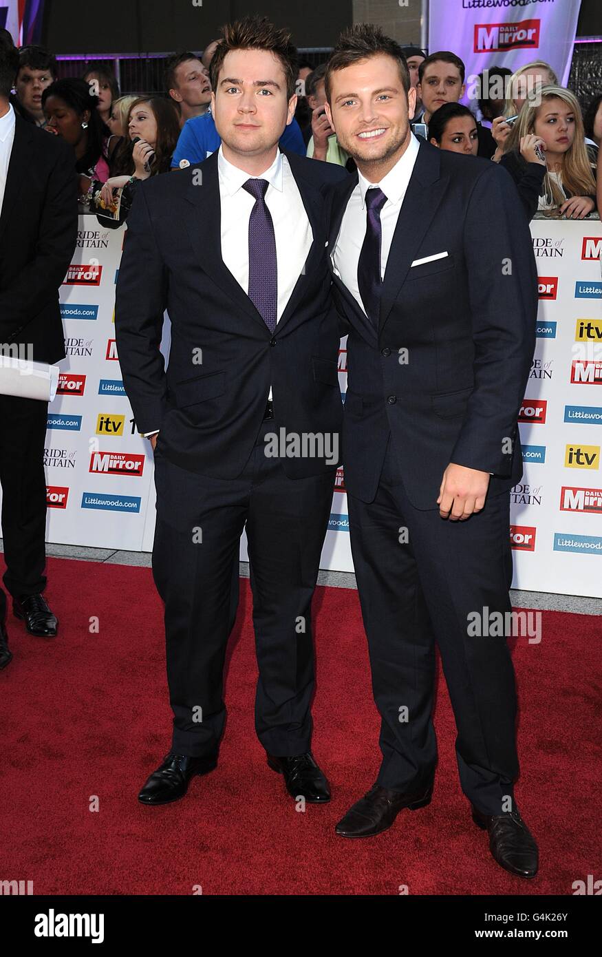 Pride of Britain Awards - London. Sam Nixon and Mark Rhodes arriving ...