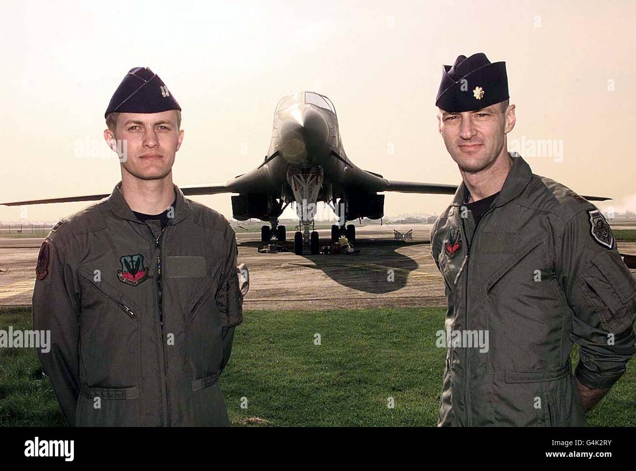 A Captain (right) and Major of one of the American B1 bombers of the ...