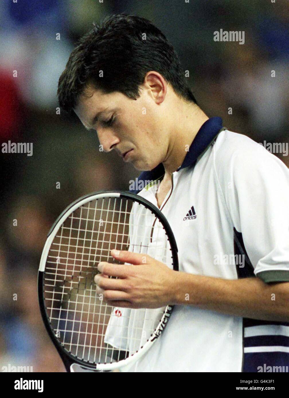 Portrait racket looking down sport tennis tim henman hi-res stock ...