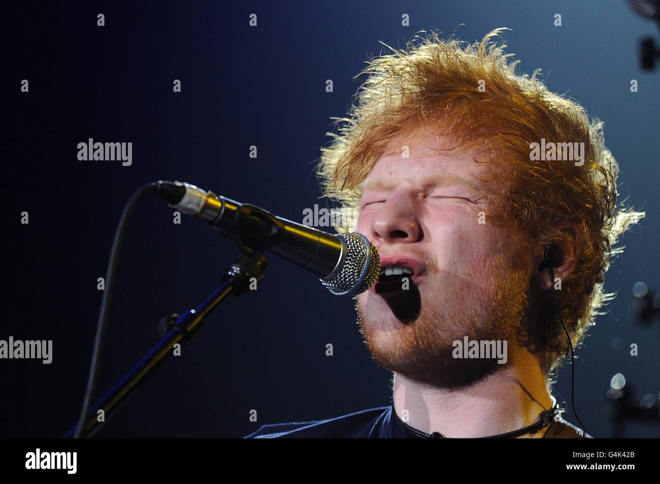 Ed Sheeran performs during the BBC Radio 1 Teen Awards at Wembley Arena ...