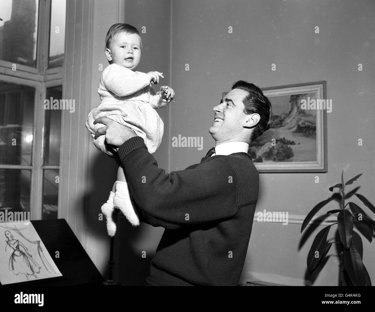 Actor george baker with his ten month old daughter hi-res stock ...