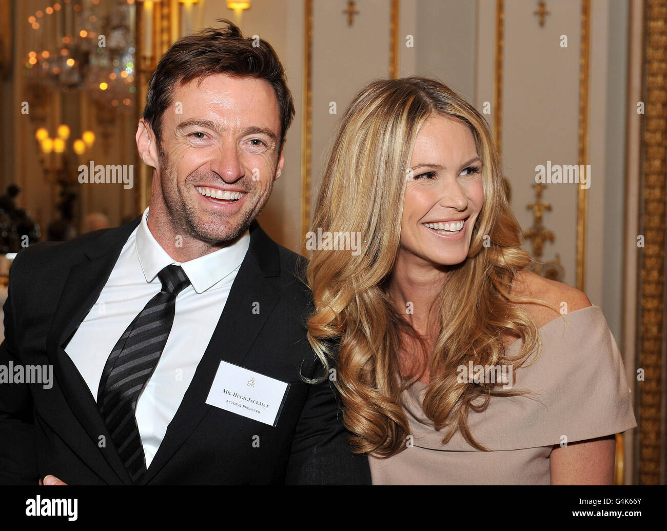 Queen elizabeth ii and hugh jackman hi-res stock photography and images ...