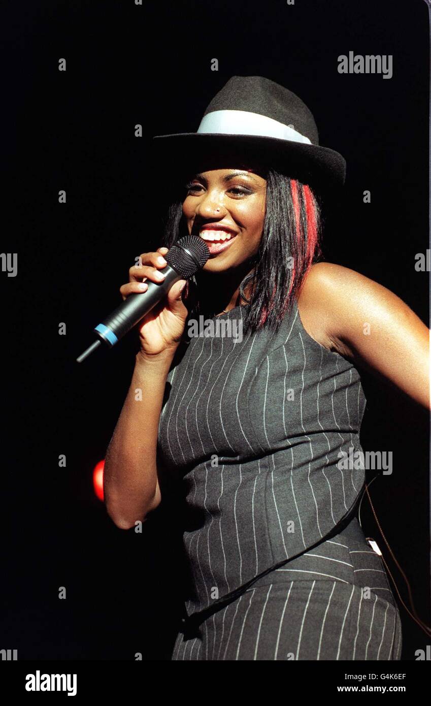 Shaznay Lewis of the band 'All Saints' on stage at the Shepherd's Bush ...