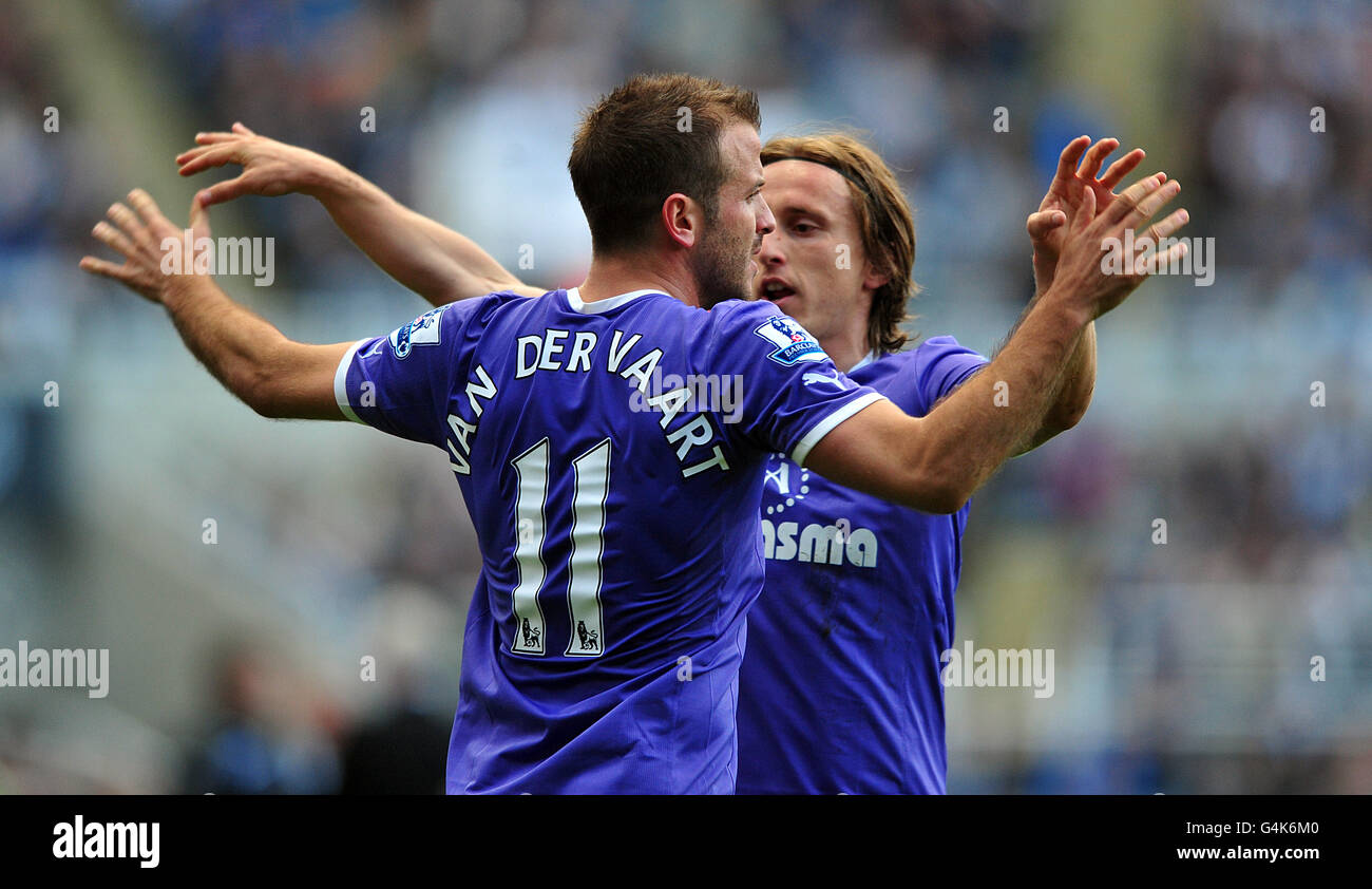 Tottenham Hotspur's Rafael Van Der Vaart celebrates scoring his sides ...