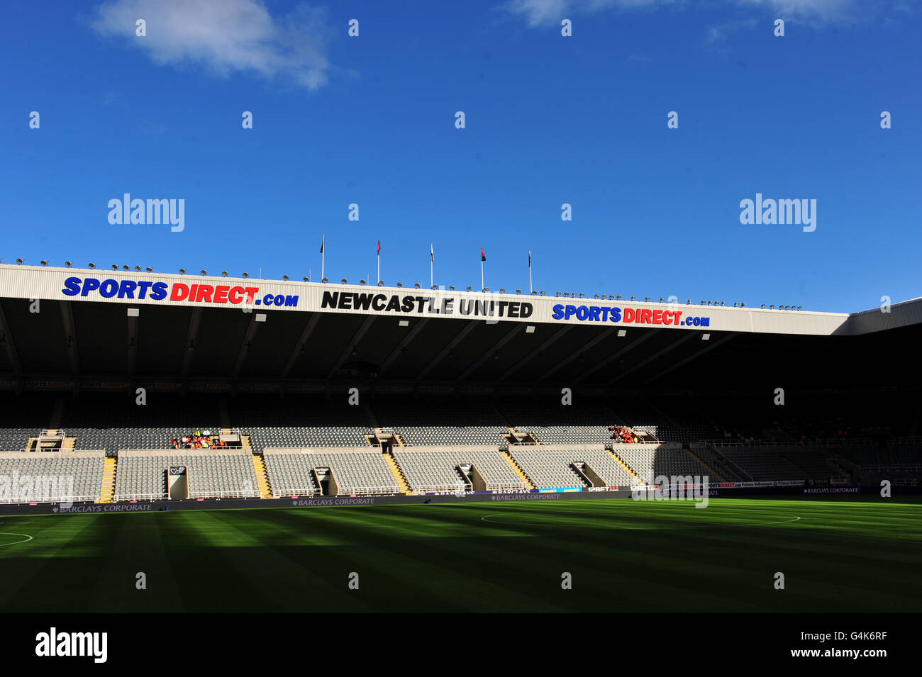 A general view of the East stand at St James' Park, home to Newcastle ...