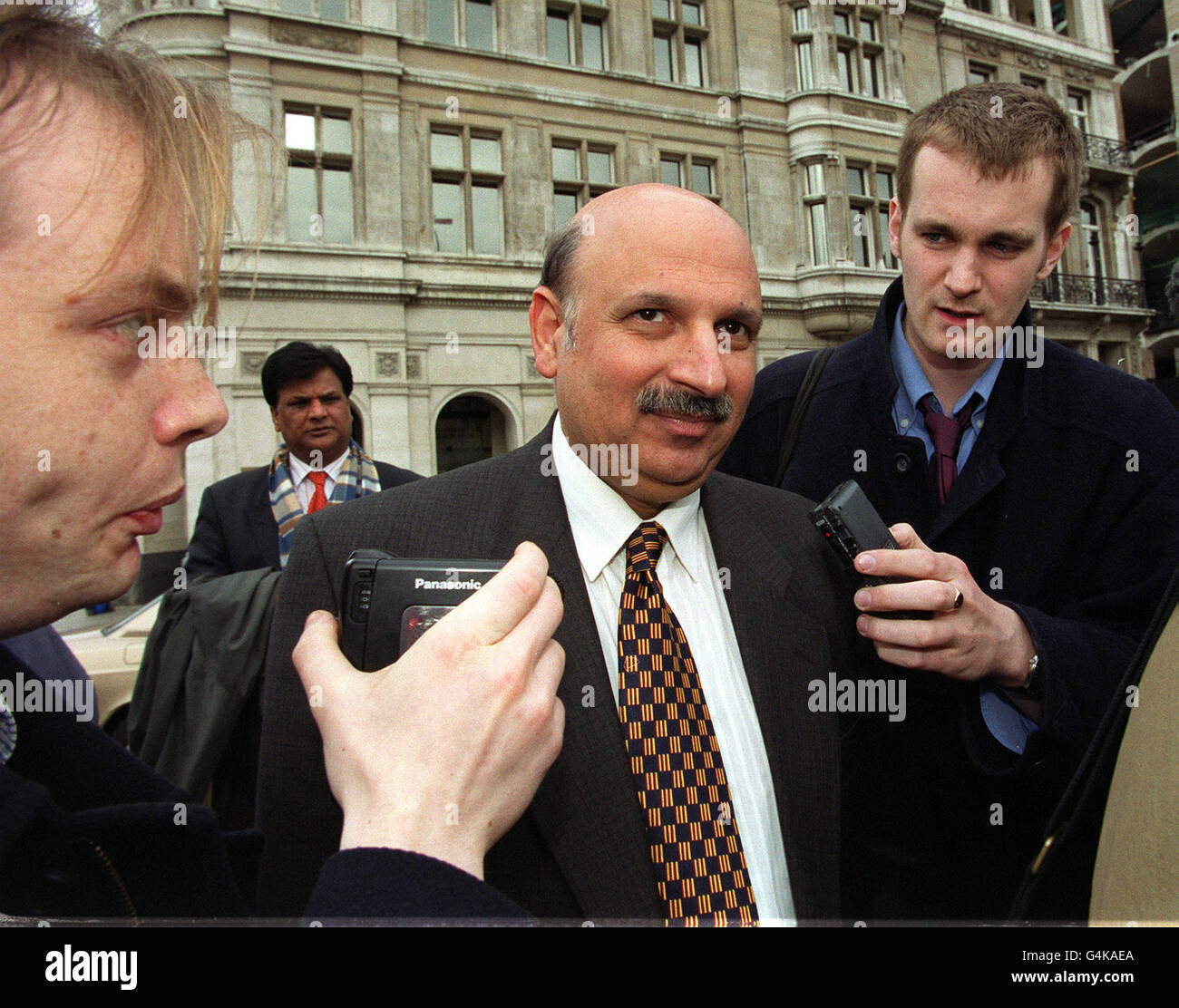Labour MP Mohammed Sarwar, talks to the media as he arrives at the ...