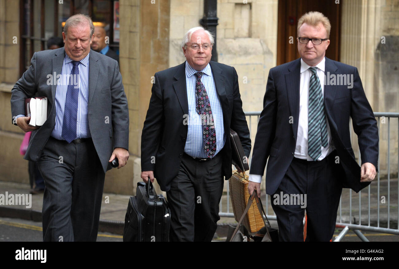 William Clegg QC (centre), who is representing Vincent Tabak, arrives ...