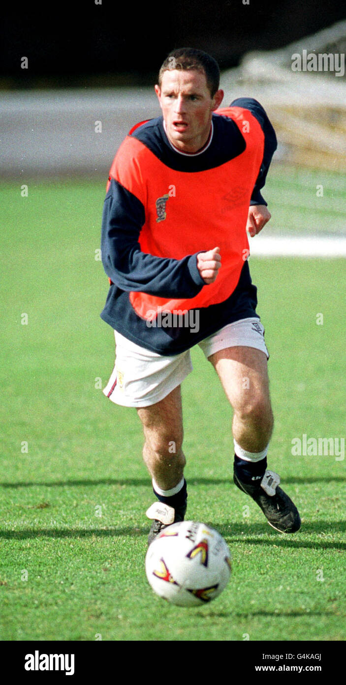 Scotland's Allan Johnston in training at Somerset Park in Ayr prior to ...