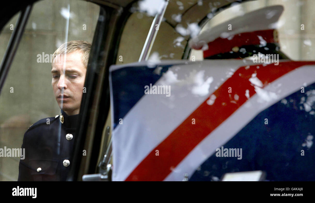 The coffin of Marine David Fairbrother of 42 Commando, who was shot ...