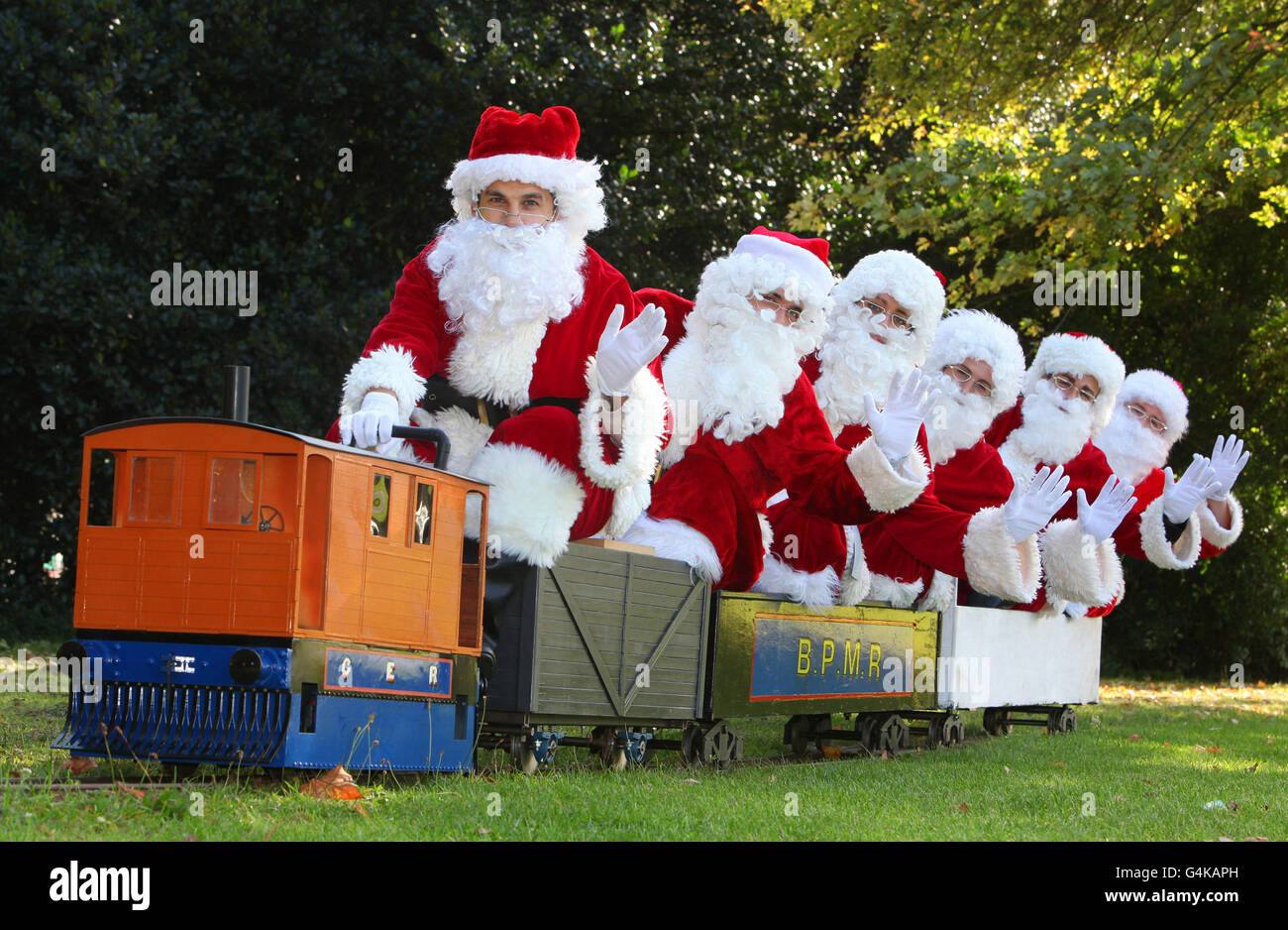 Christmas train travel Stock Photo - Alamy
