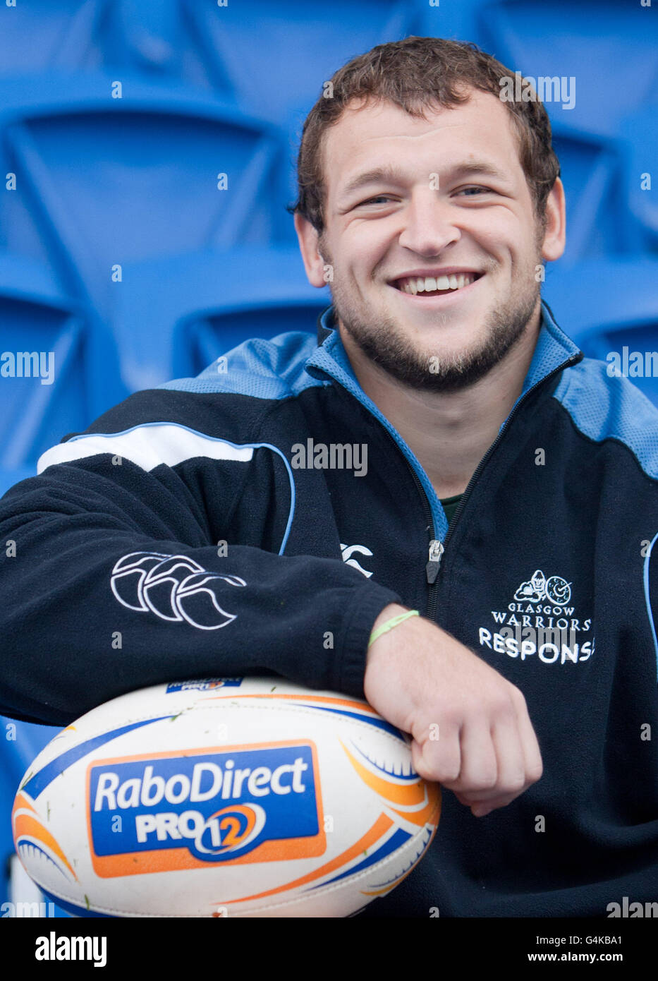 Glasgow warriors ryan grant team announcement scotstoun hi-res stock ...