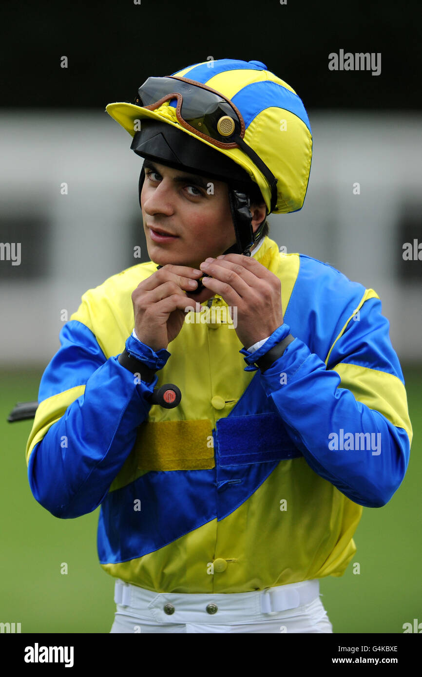 Jockey andrea atzeni at nottingham racecourse hi-res stock photography ...