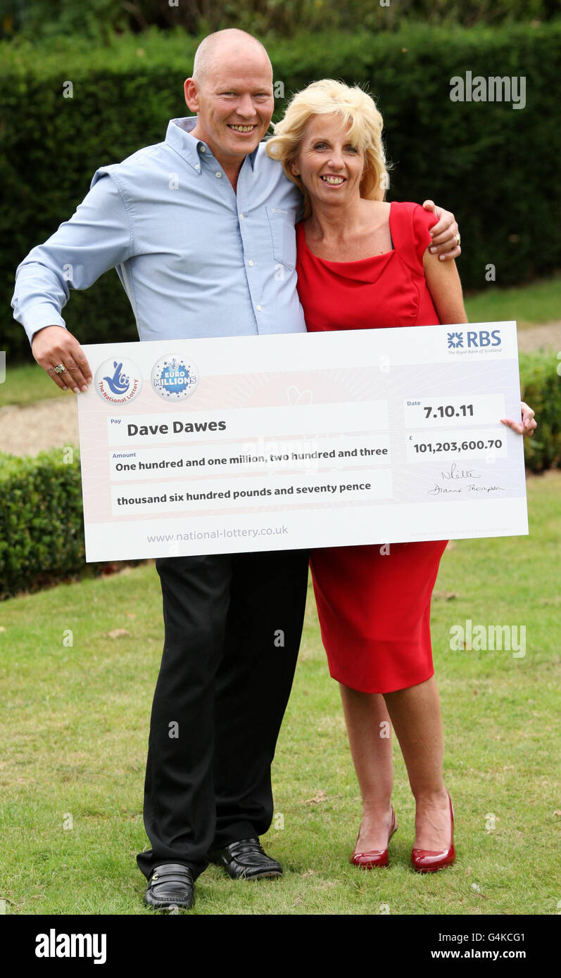 Dave and Angela Dawes from Wisbech, Cambridgeshire, celebrate at Down ...