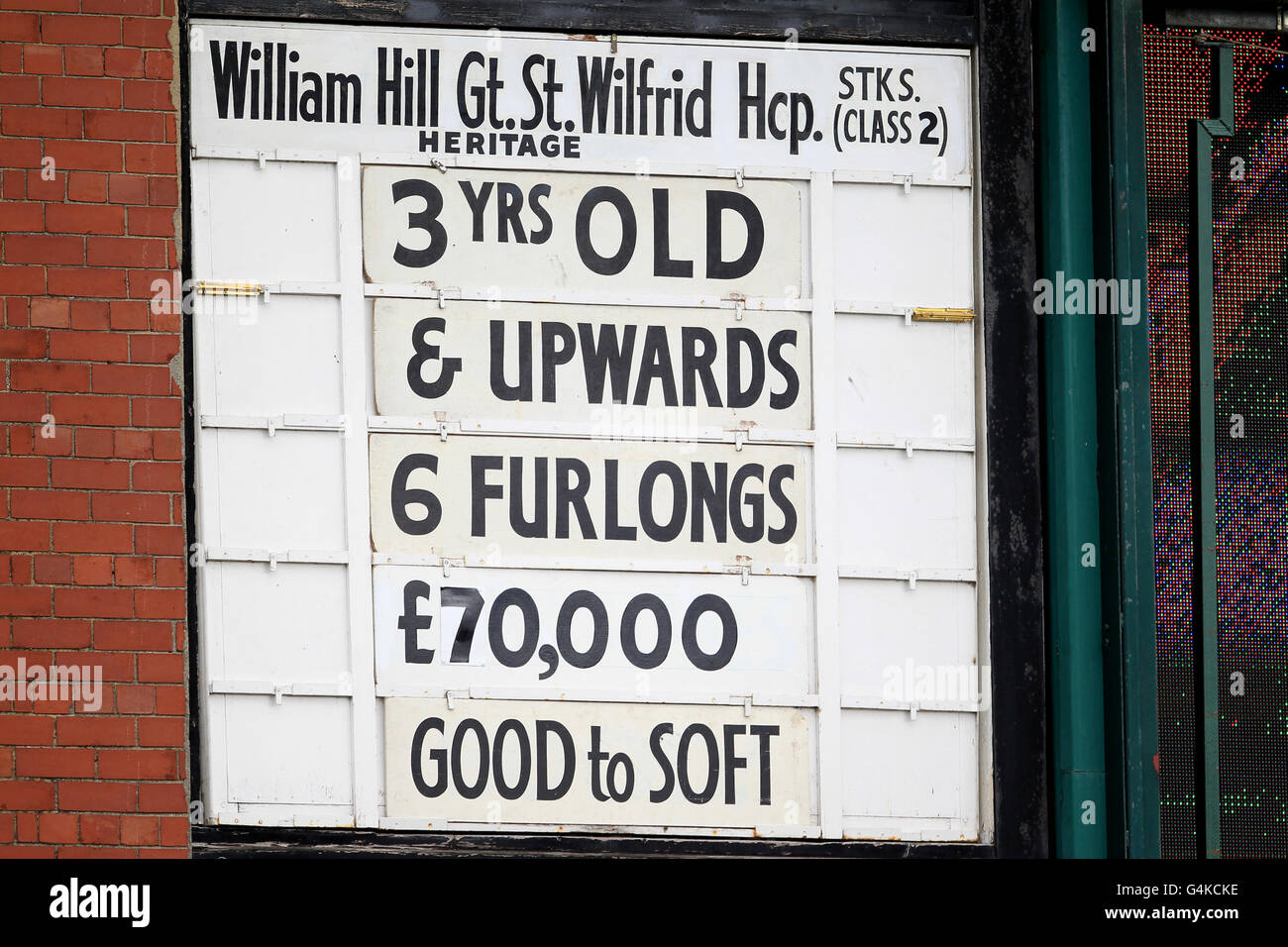 Racing information signage hi-res stock photography and images - Alamy