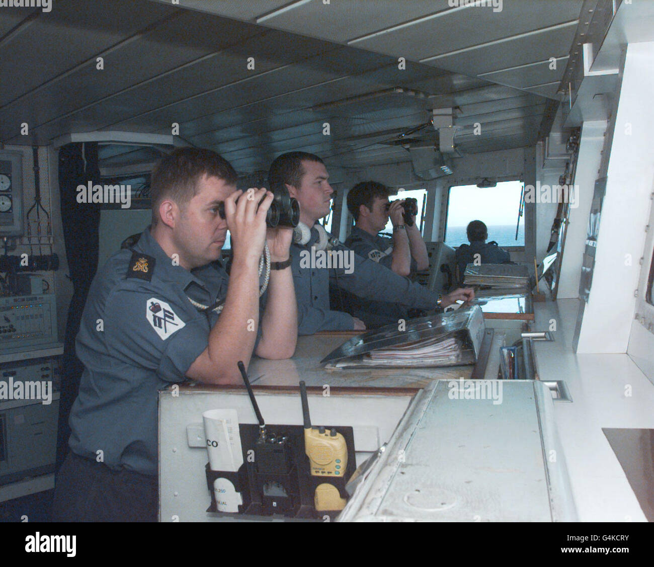 The bridge of HMS Invincible as the aircraft carrier joins NATO forces ...