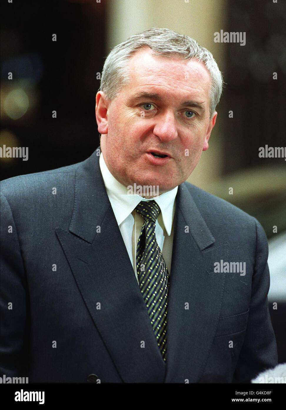 Irish Prime Minister Bertie Ahern, outside Number 10 Downing Street ...