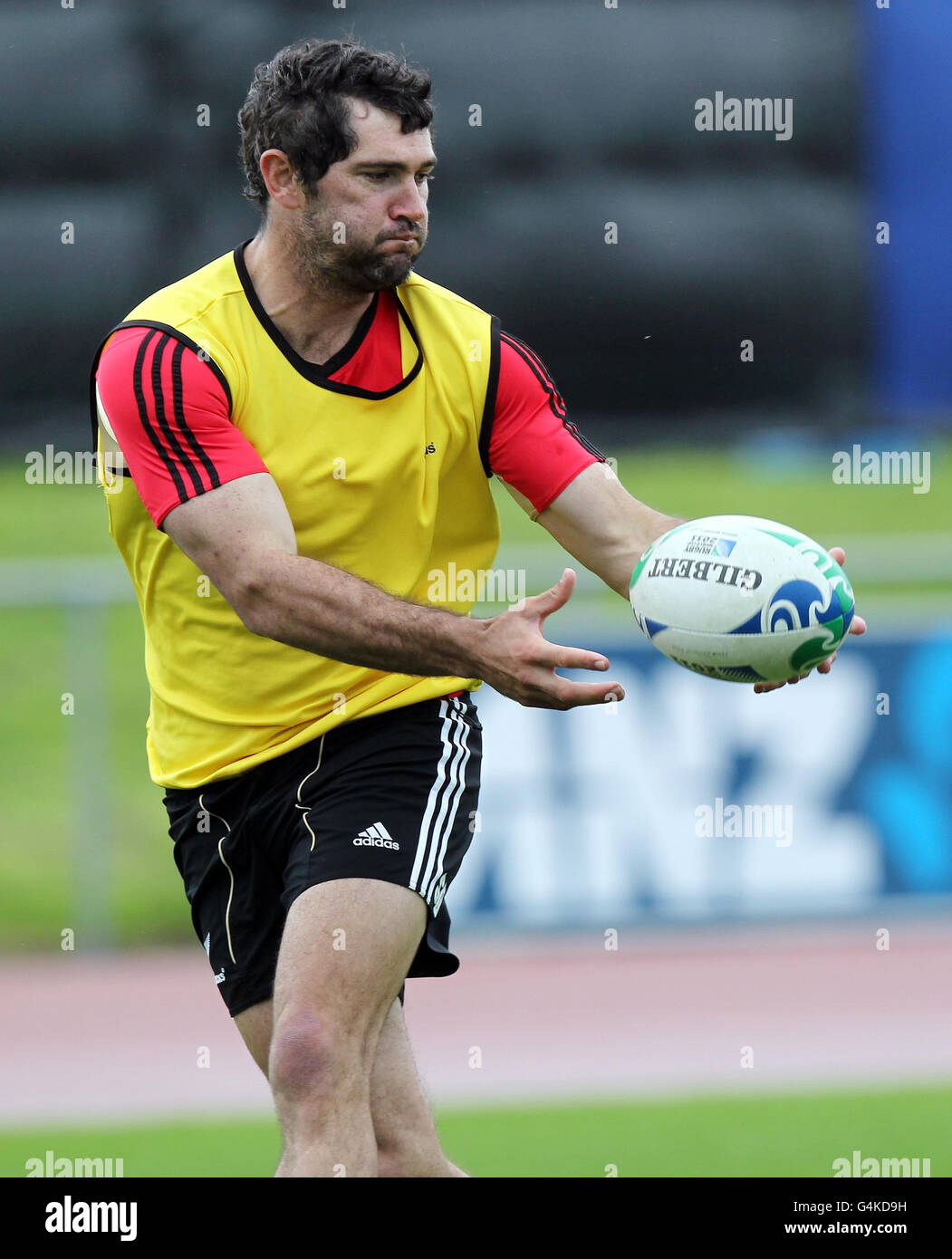 New zealands stephen donald during training session at trusts stadium ...
