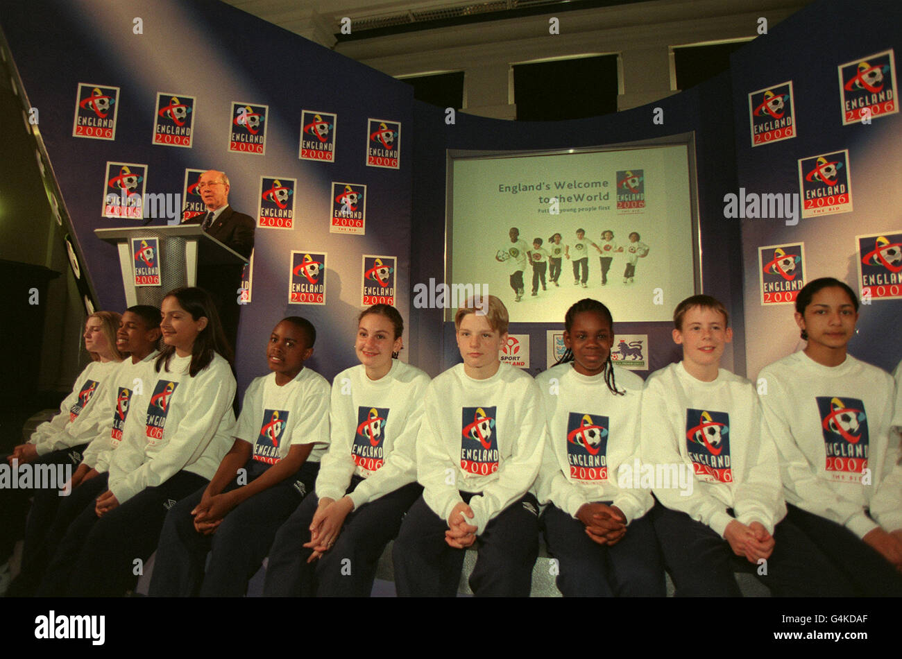 Sir Bobby Charlton CBE talks at the launch of England's Welcome to the ...