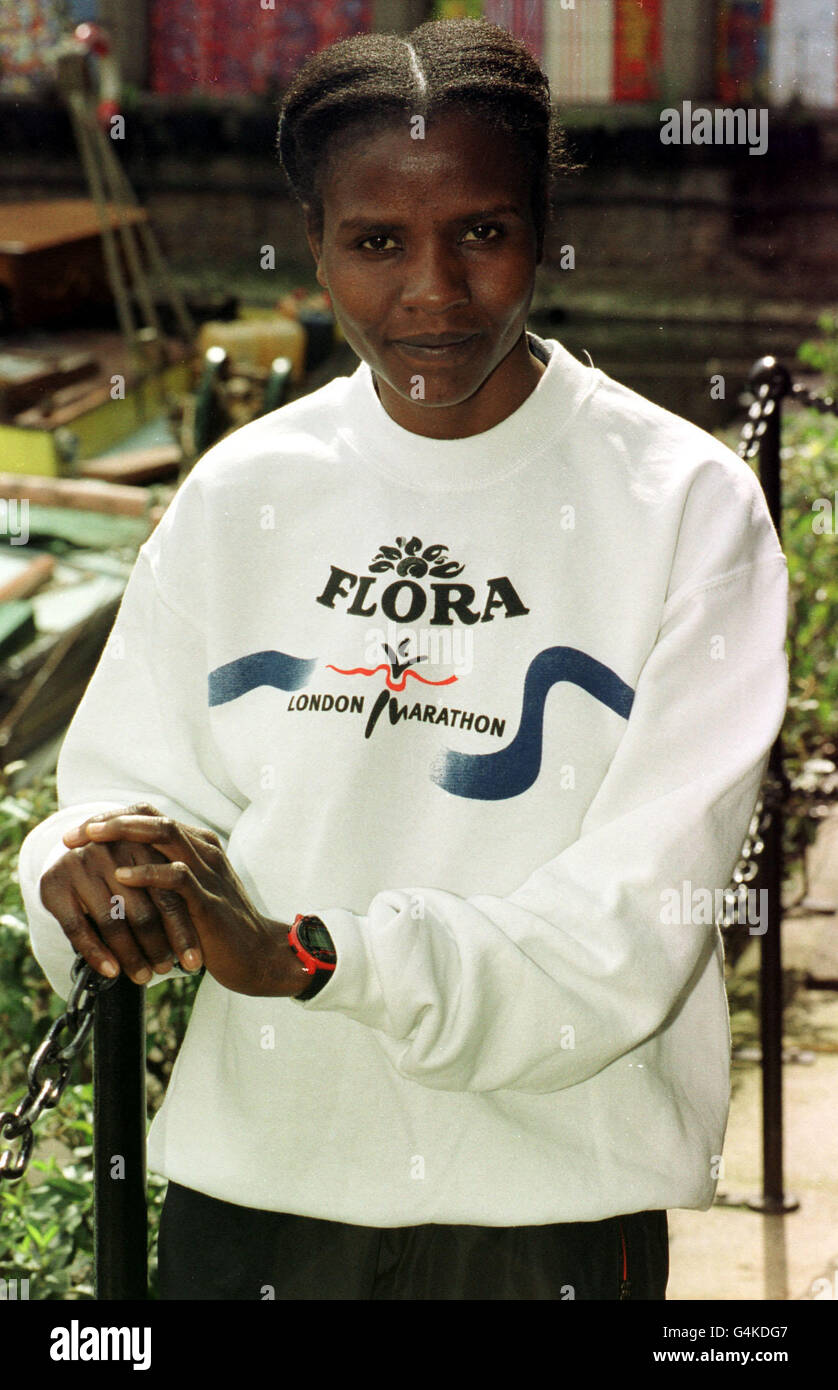 Athlete Joyce Chepchumba of Kenya who competed in the 1999 Flora London ...
