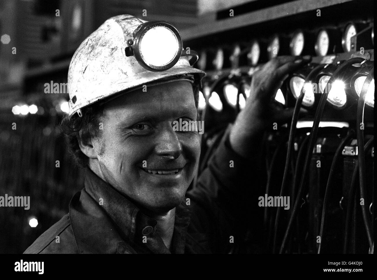 Pictured carrying out safety work mardy colliery hi-res stock ...