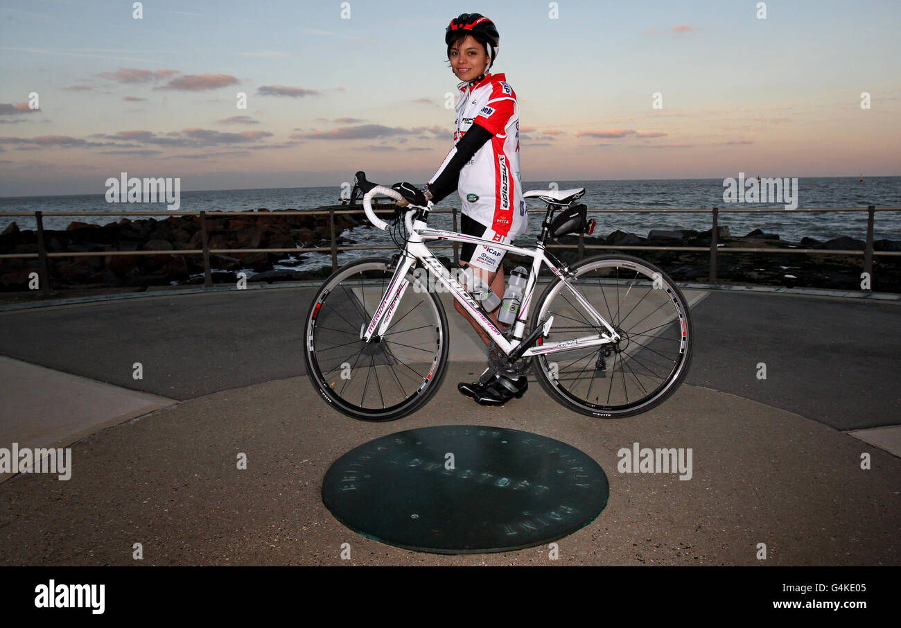 Dr Emma Egging, widow of Red Arrows Pilot Jon Egging, stands on Ness ...