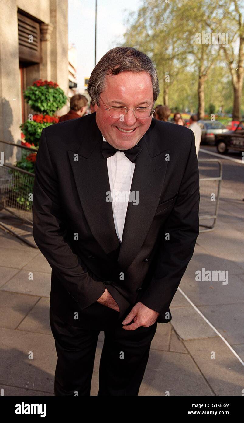 Presenter Richard Whitley adjusting his fly on arrival to the Sony ...