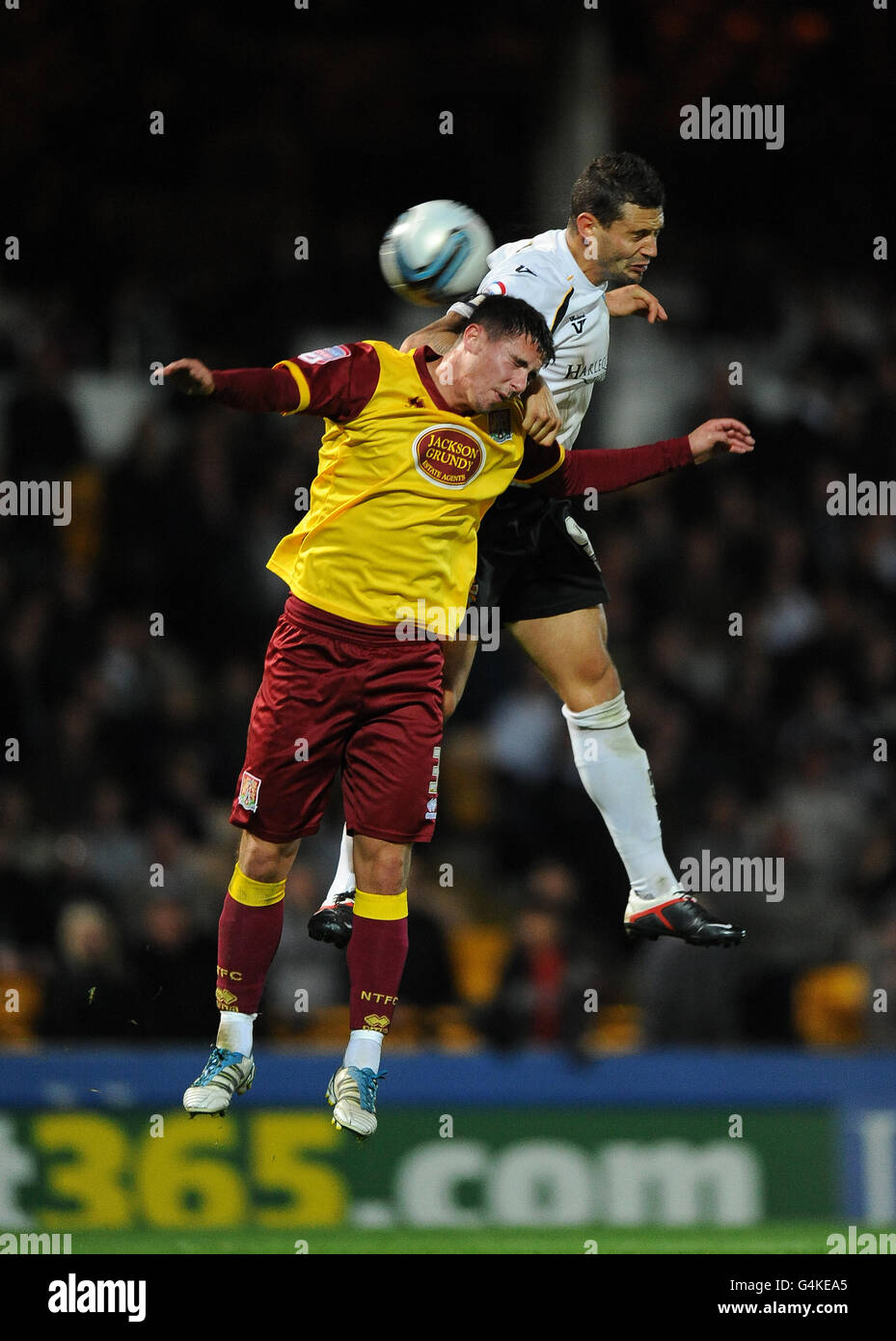 Port Vale's Marc Richards and Northampton Town's Ashley Corker Stock ...