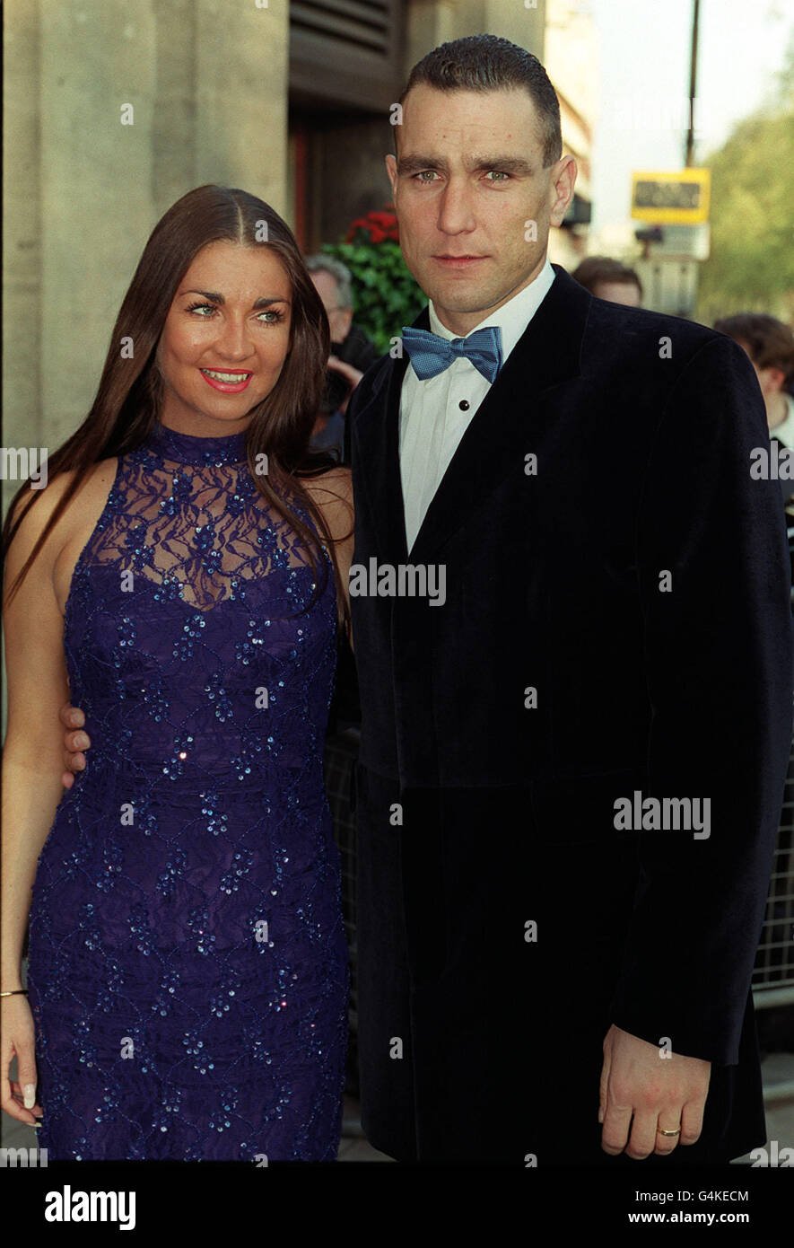 Former footballer and actor Vinnie Jones and his wife Tanya at the Sony ...