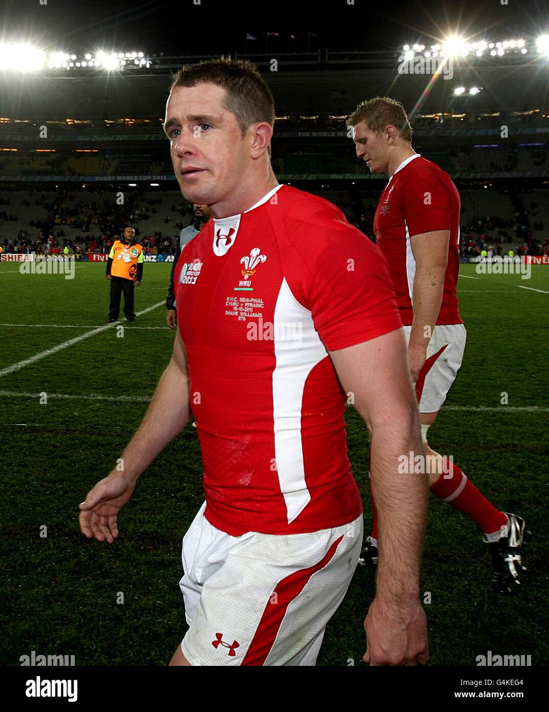 Wales' Shane Williams appears dejected after the final whistle Stock ...