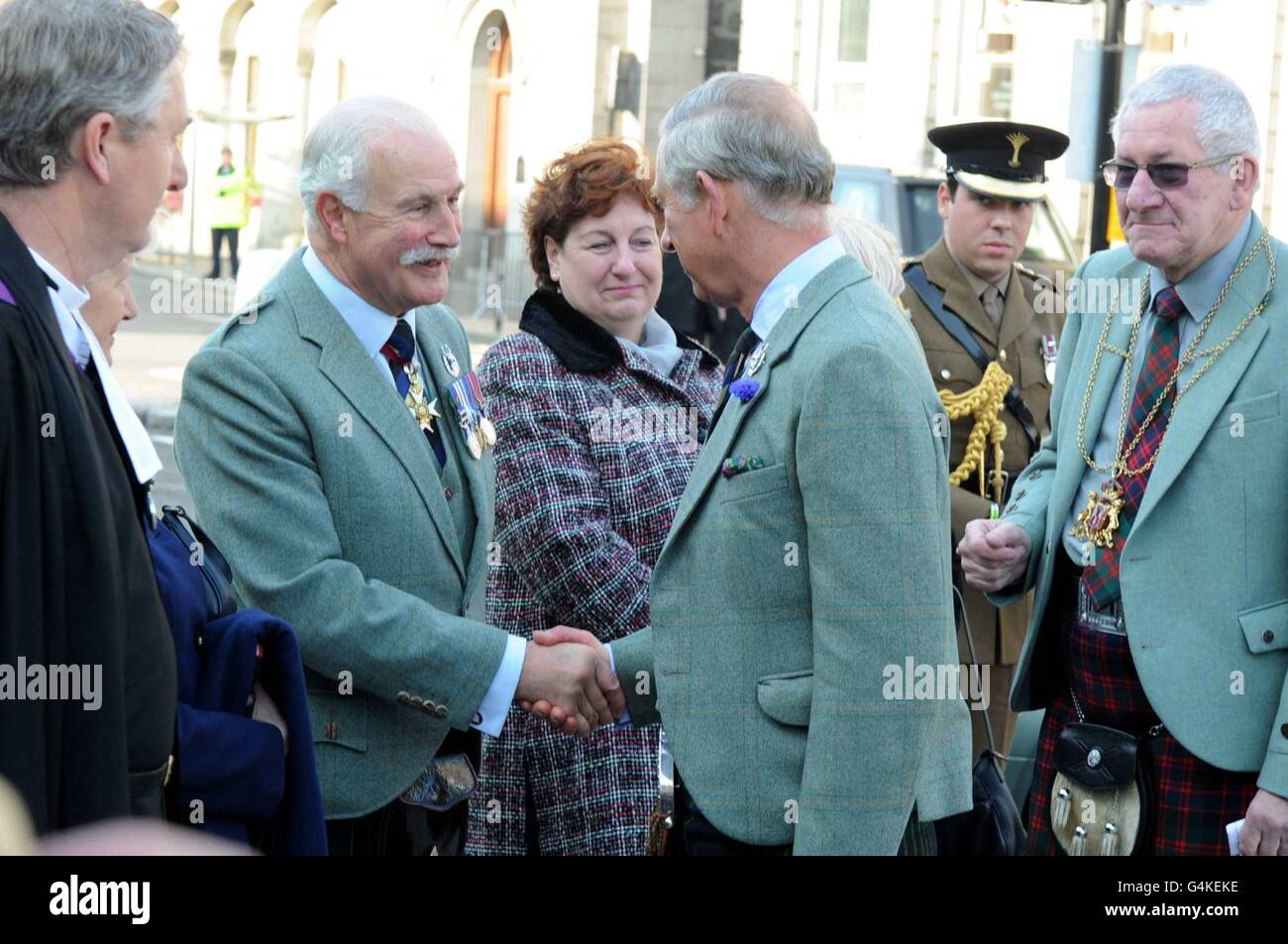The Prince of Wales meeting Lieutenant General Sir Peter Graham before ...