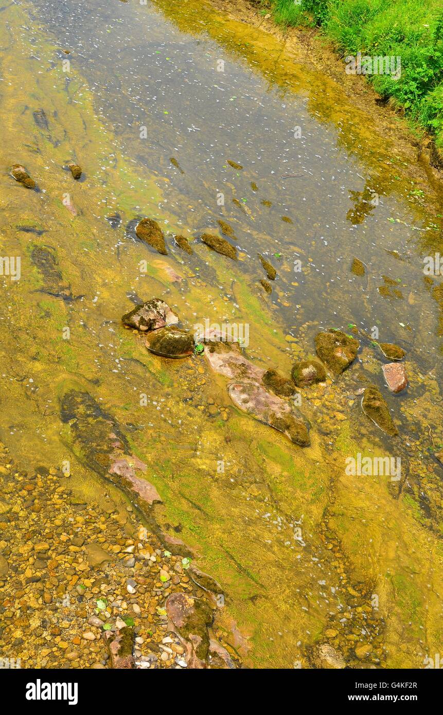 River Wharfe Grassington Yorkshire Dales close up Stock Photo - Alamy