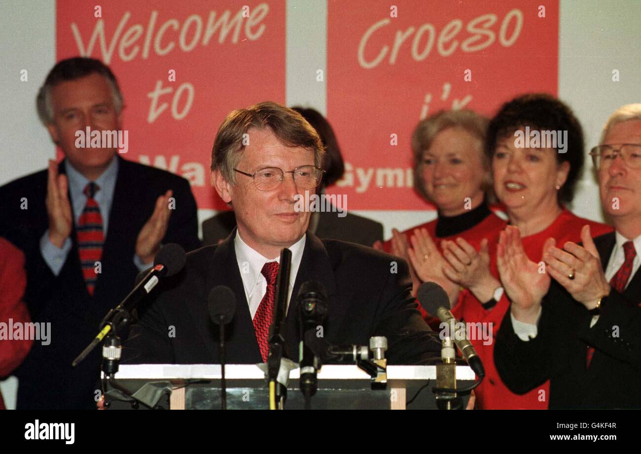 Wales Labour Party leader Alun Michael speaks in Cardiff. Earlier in ...