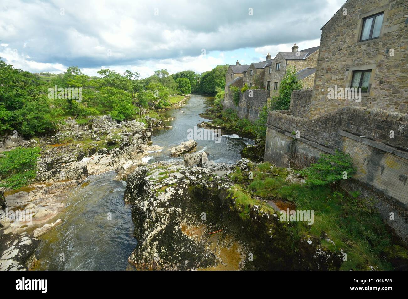 River Wharfe Grassington Linton Falls Stock Photo - Alamy