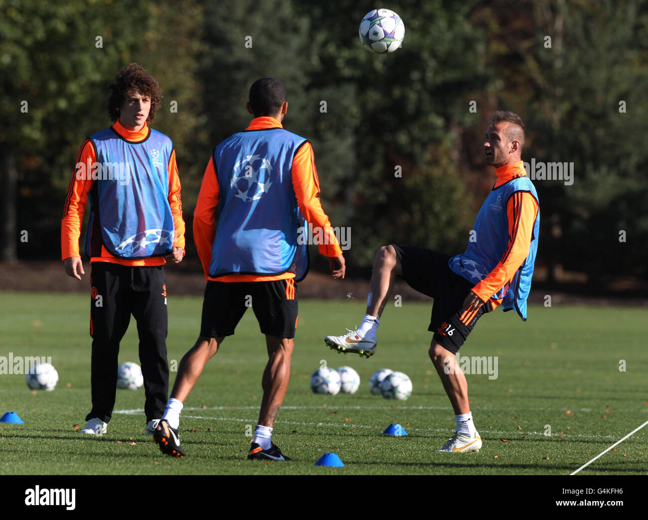 Chelseas david luiz during training session at training ground hi-res ...
