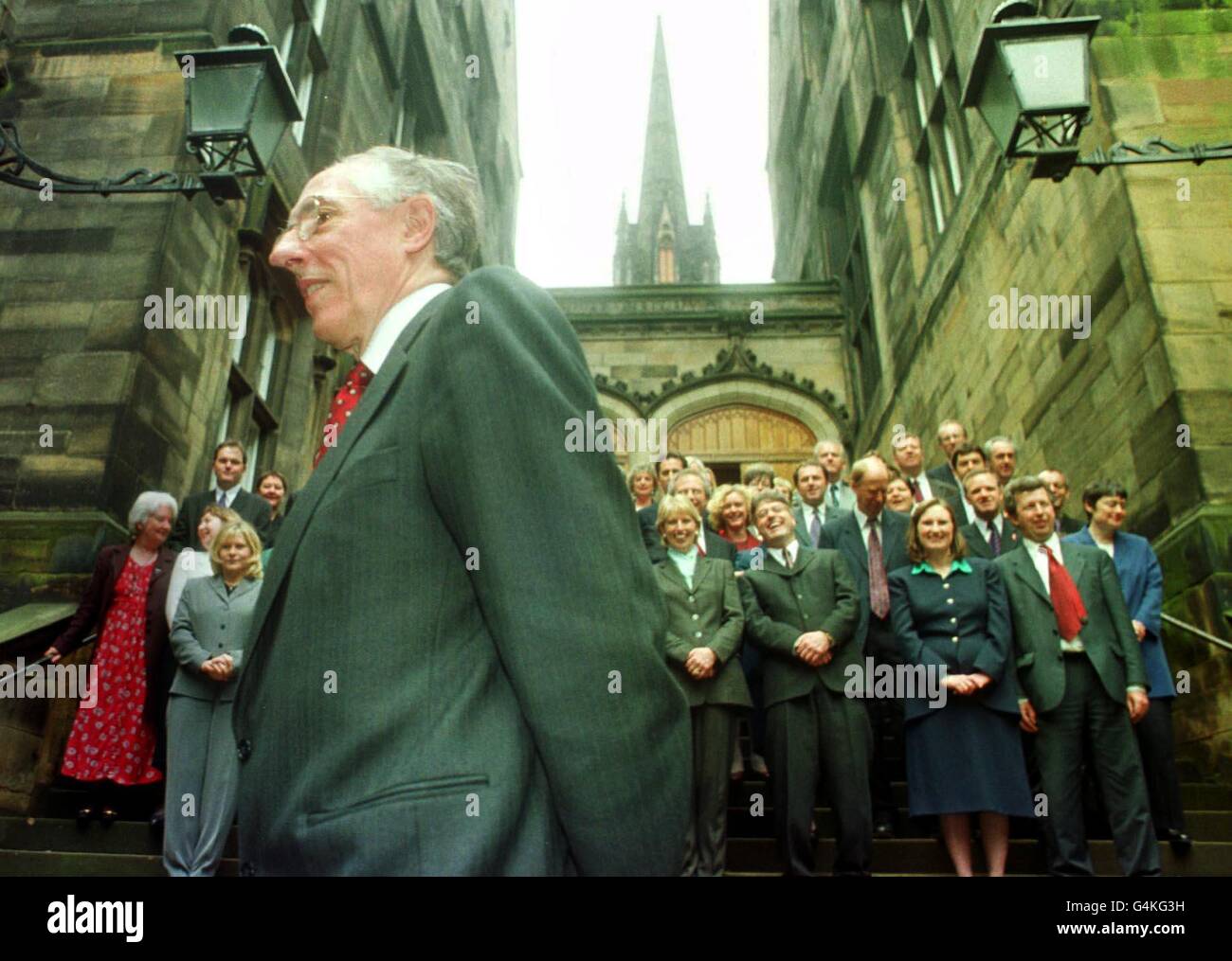 Donald Dewar was joined by members of the Scottish Parliament (MSPs) to ...