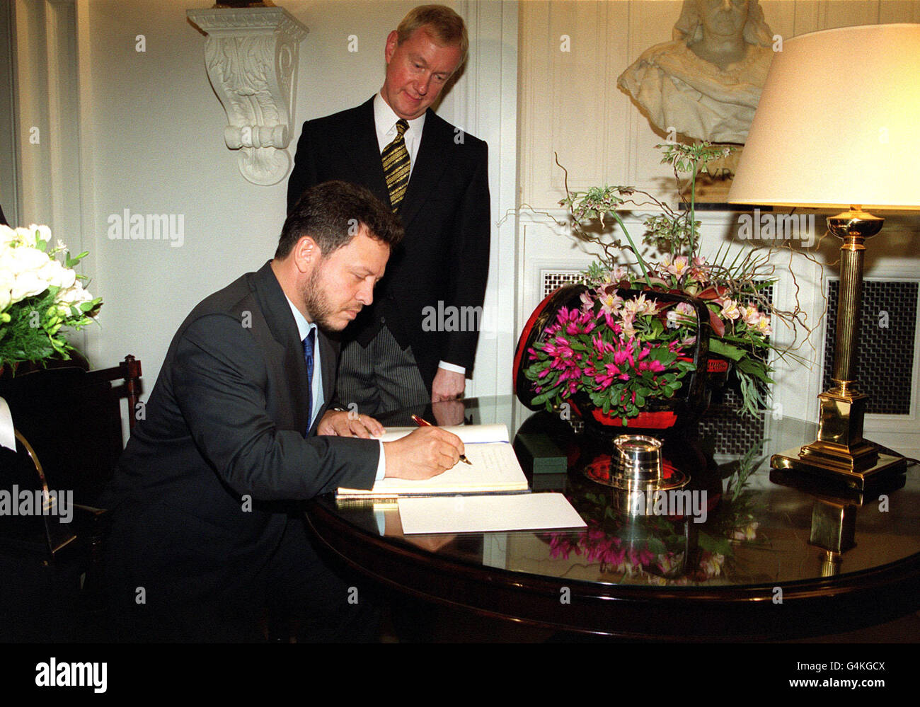 King Abdullah bin al Hussein of Jordan, in London during a visit to ...