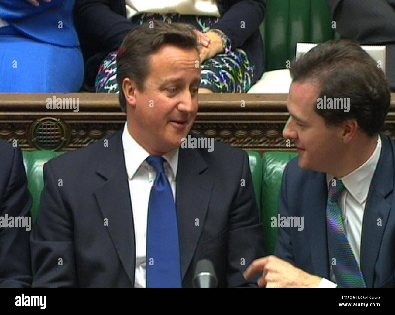 Prime Minister David Cameron and Chancellor George Osborne during Prime ...