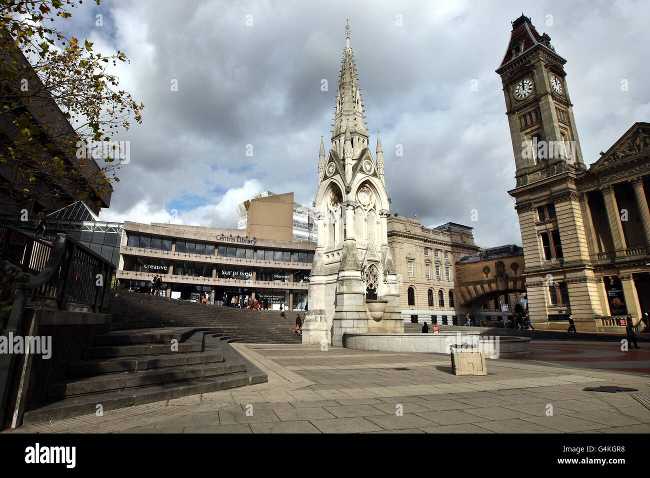 General view of Birmingham Central library designed in a 'brutalist ...